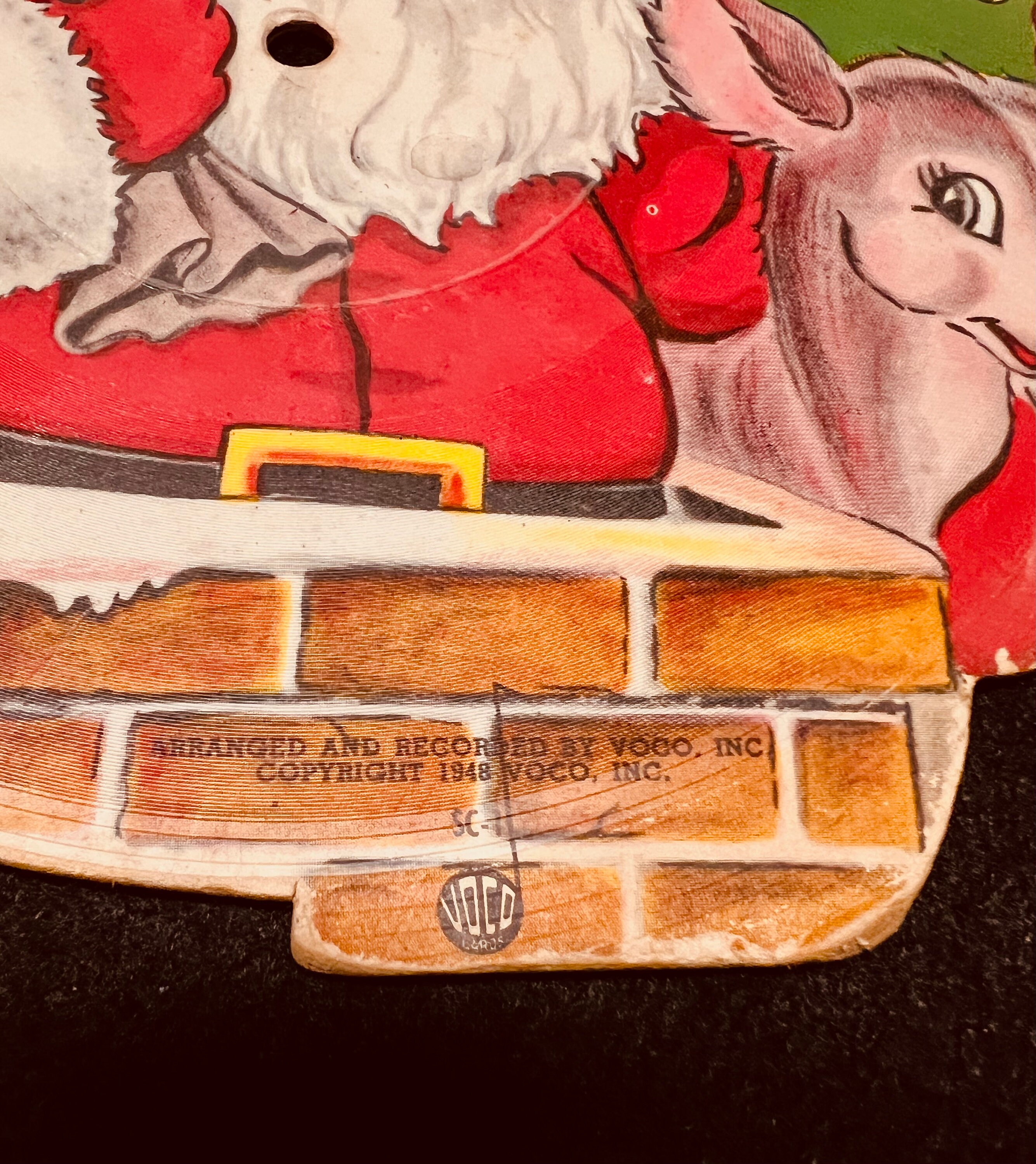 1948 Santa Voco Record I Wish That I Was Santa Claus & Jingle Bells - Etsy