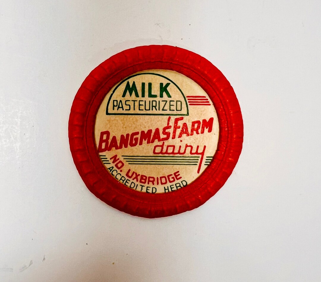 Vintage Bangmas Dairy Farm Cardboard Milk Bottle Cap - Etsy
