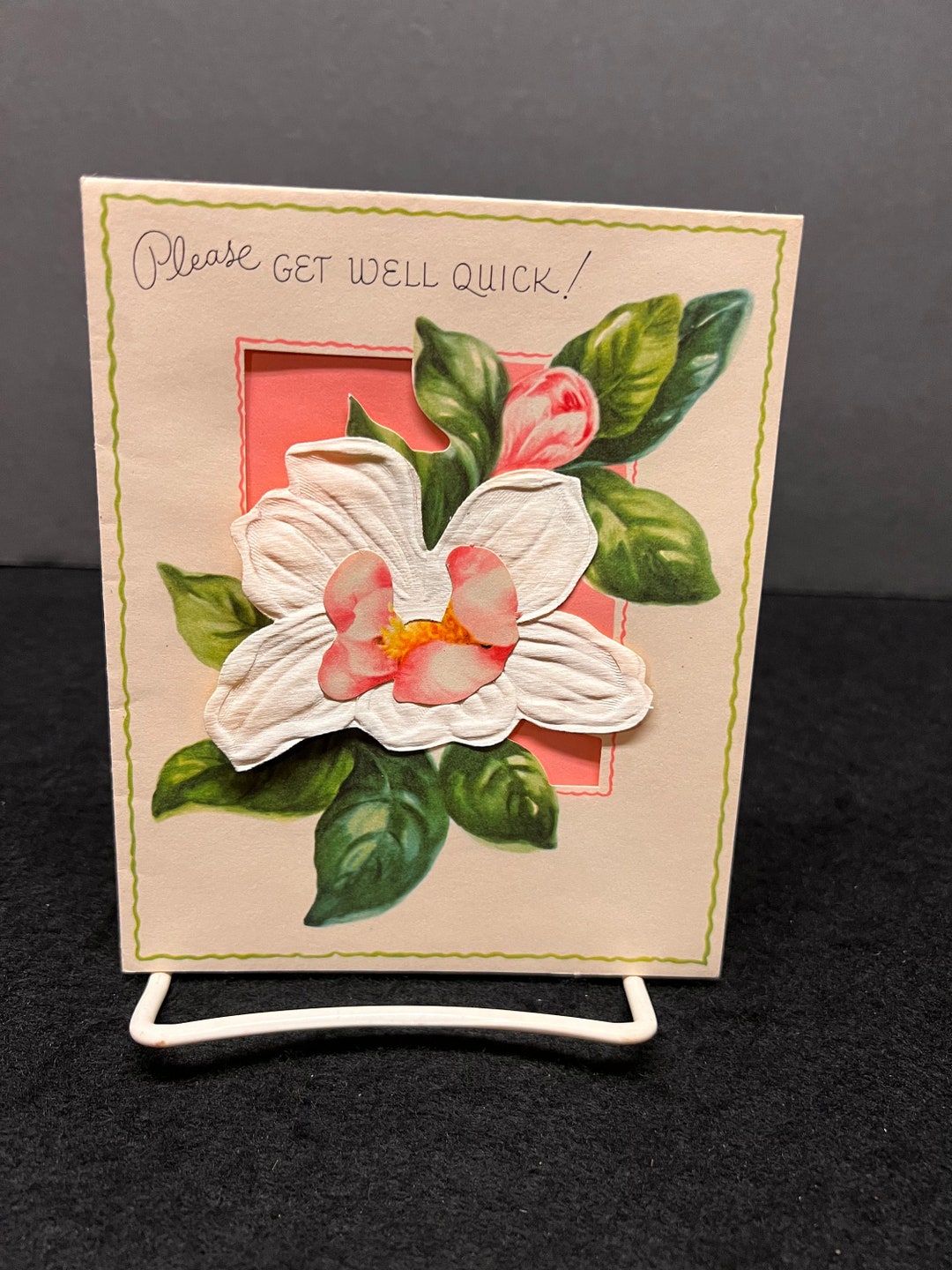 Vintage “get Well Quick” Card - Etsy