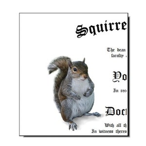 Personalized SQUIRREL Diploma - We Print Any Name Squirrel Gift ...