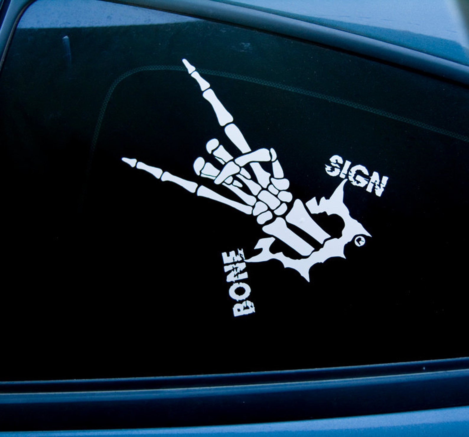 Rock on Sign Vinyl Decal Bone Sign Series - Etsy