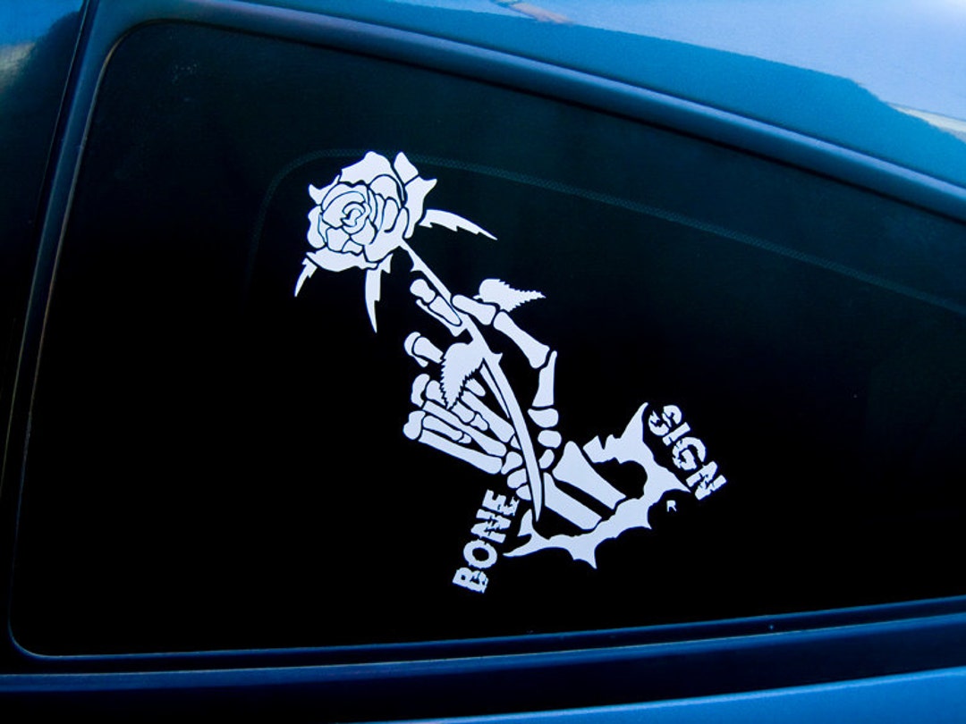 Rose Vinyl Decal Bone Sign Series - Etsy