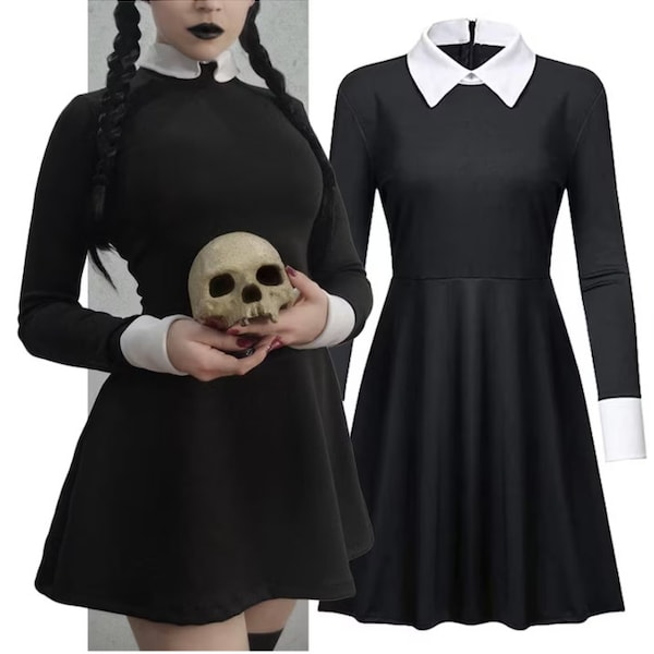 Wednesday Addams Black Dress Women - Etsy