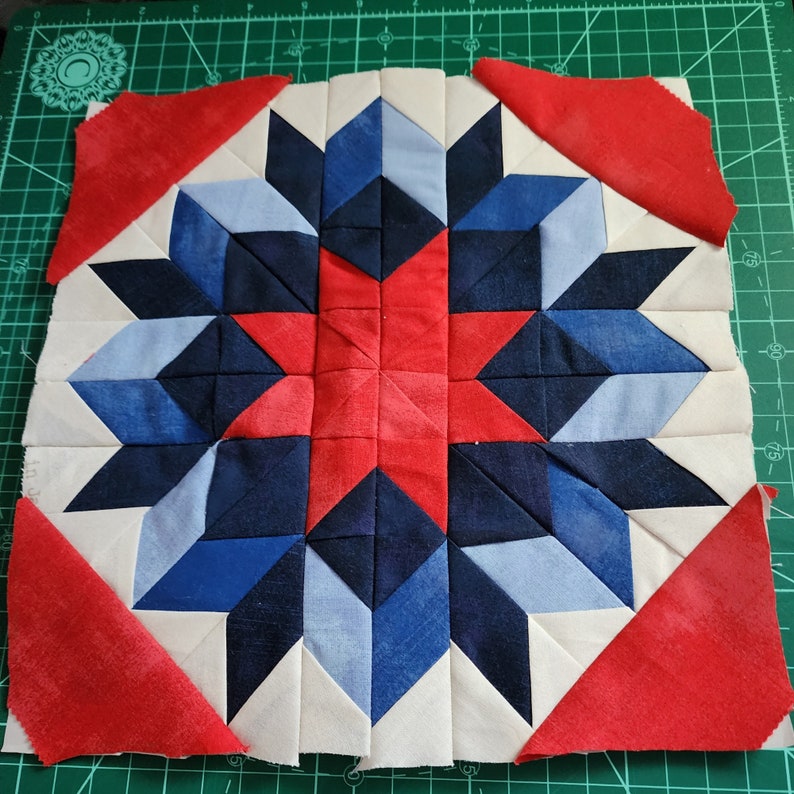 Dutch Rose No Y Seam Star Quilt Block Pattern Digital Download Modern ...