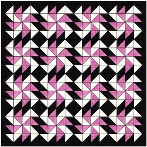 Pinwheel Quilt Block Pattern Digital Download Modern Patchwork Instant ...