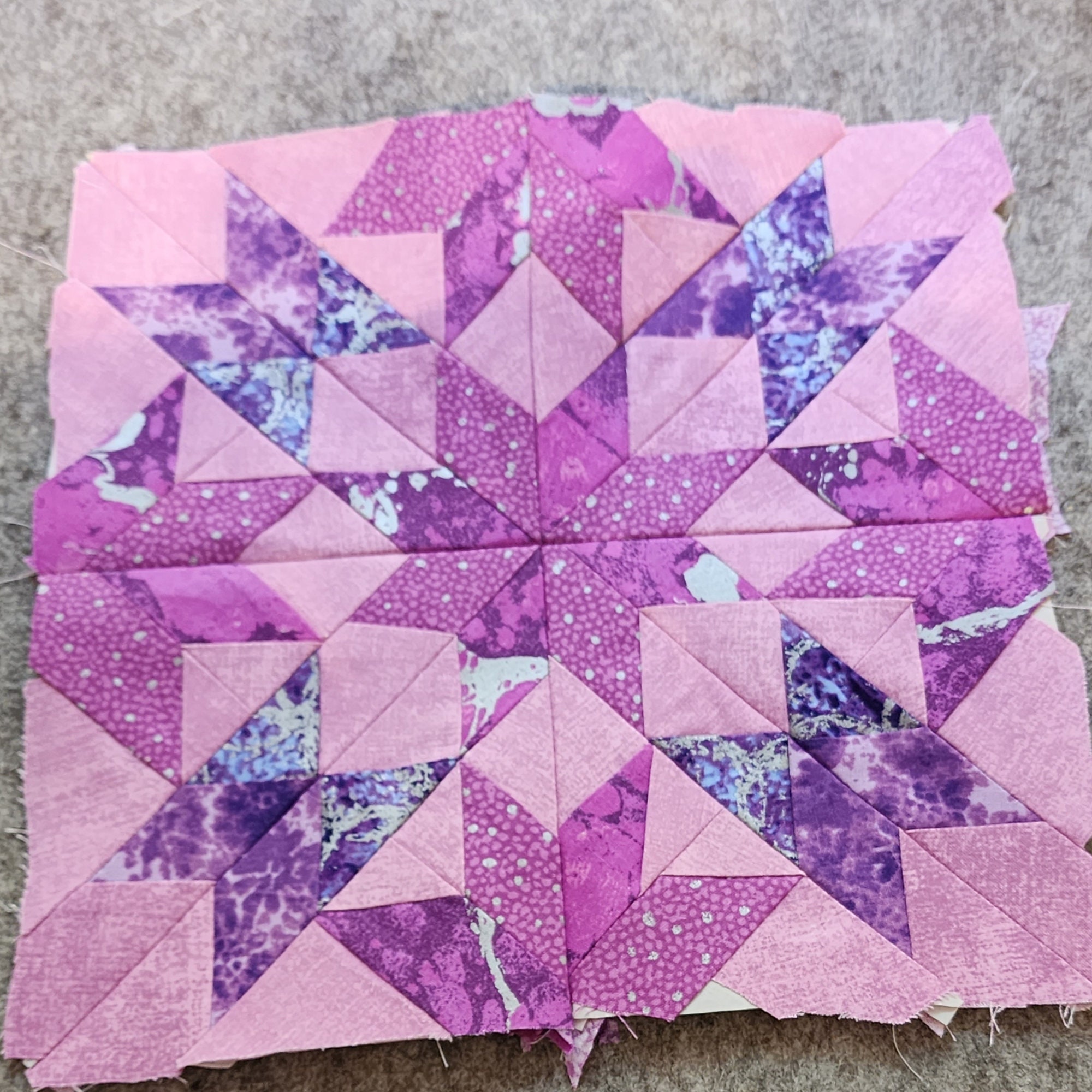 Starry Night Quilt Block Pattern: No Y Seams FPP (digital Download) - Etsy