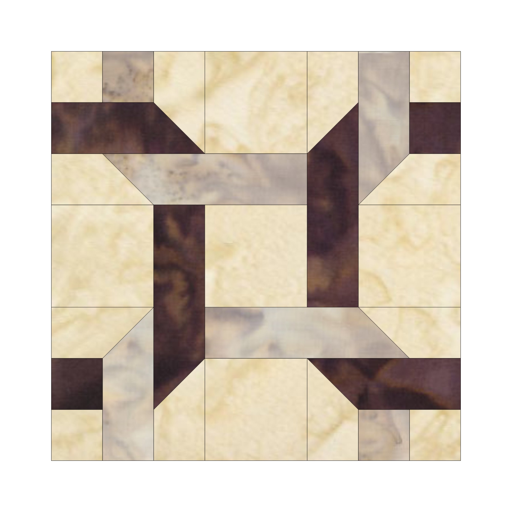 Twisted Block Ribbon Quilt Block Pattern Digital Download Modern ...