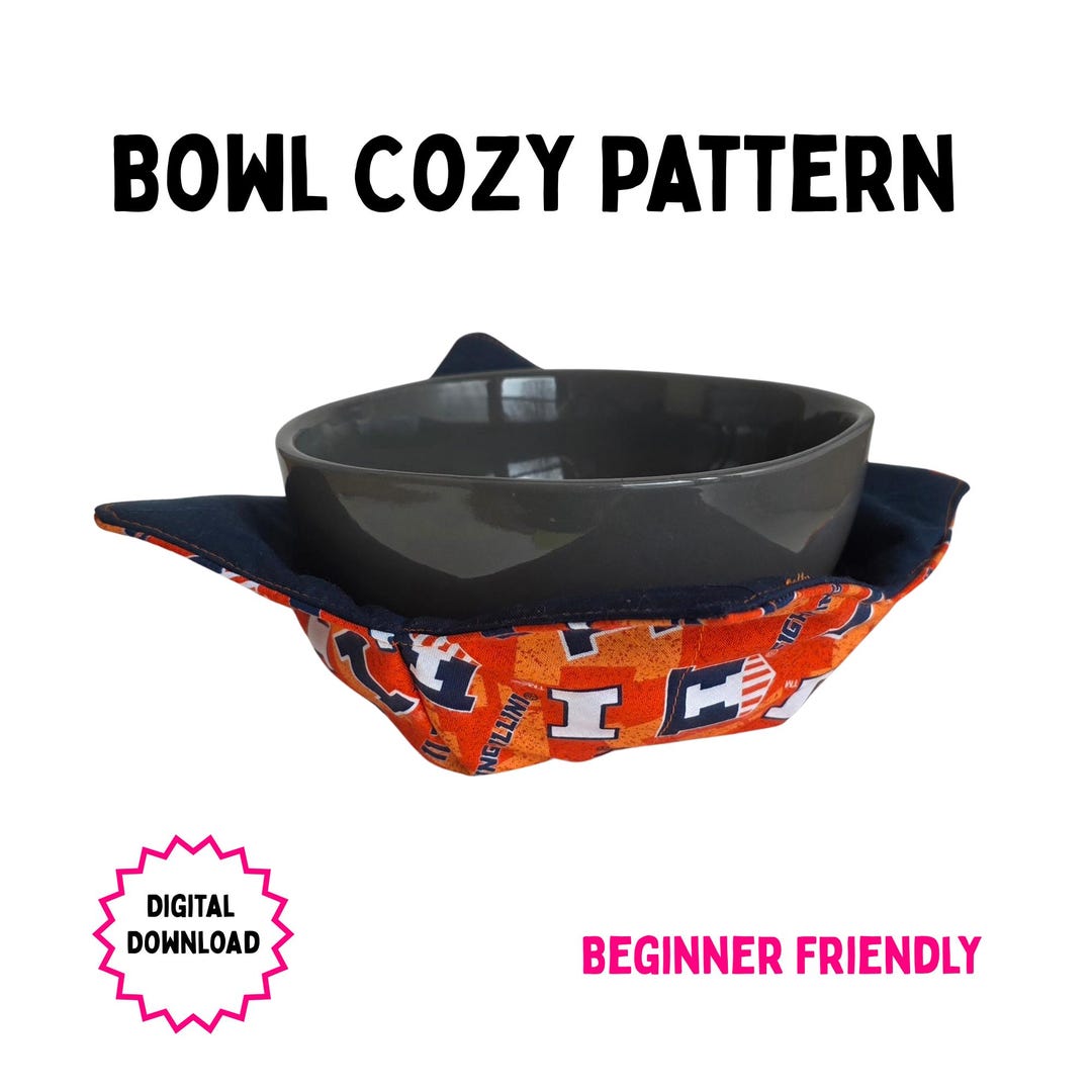 Microwave Bowl Cozy PDF Pattern, Beginner Friendly, Sewing Pattern ...
