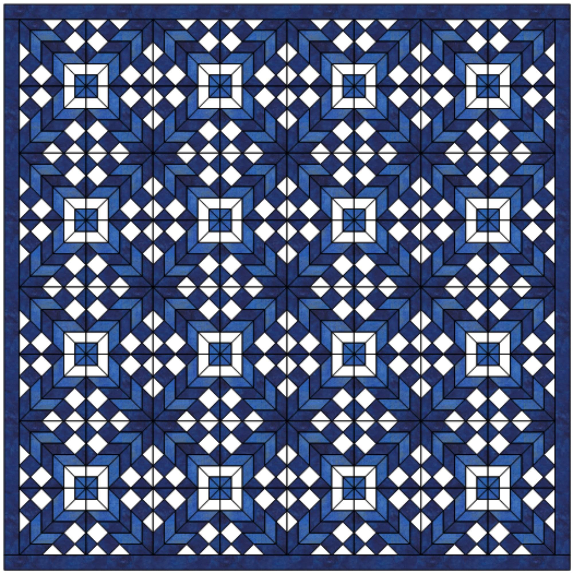 Diamond Feathers Quilt Block Pattern Digital Download Modern Patchwork ...