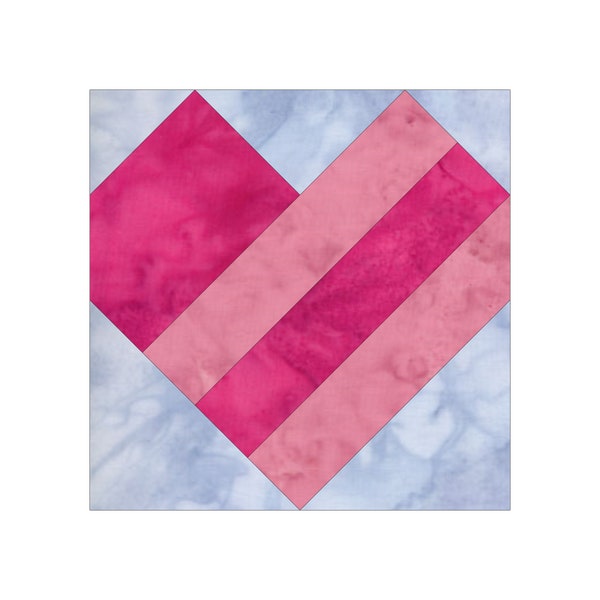 Heart Quilt Block - Etsy