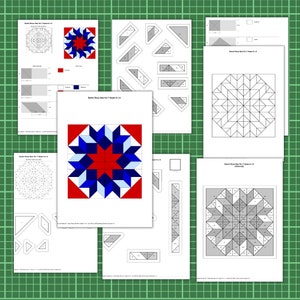Dutch Rose No Y Seam Star Quilt Block Pattern Digital Download Modern ...