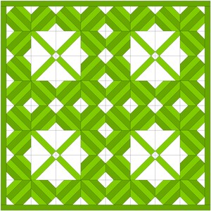Striped Shamrock Quilt Block Pattern Digital Download Modern Patchwork ...