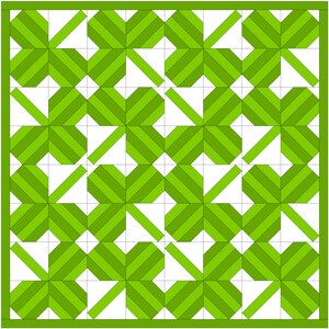 Striped Shamrock Quilt Block Pattern Digital Download Modern Patchwork ...