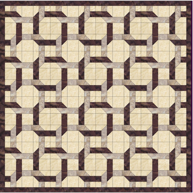 Twisted Block Ribbon Quilt Block Pattern Digital Download Modern ...