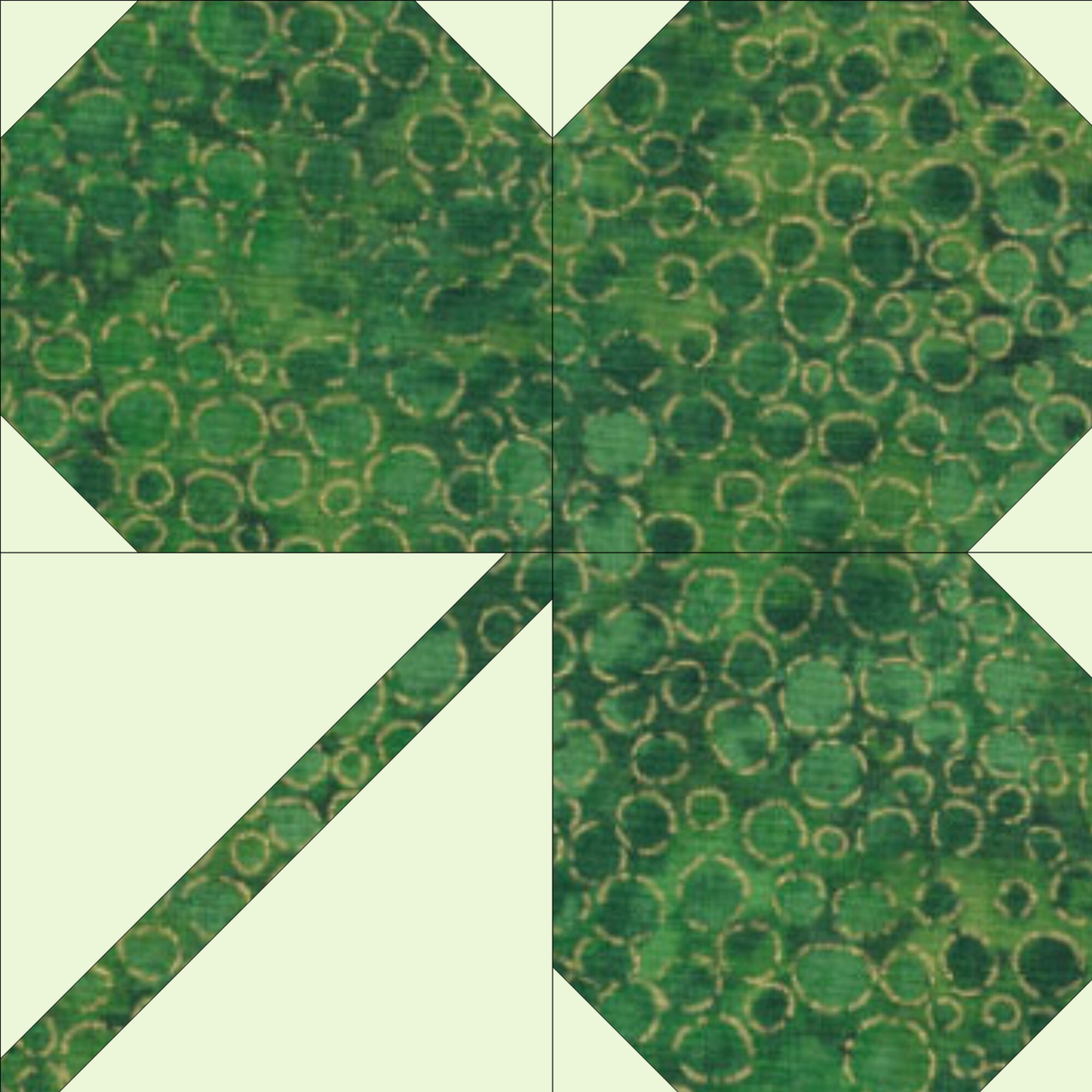 Shamrock Quilt Block Pattern Digital Download Modern Patchwork Instant ...