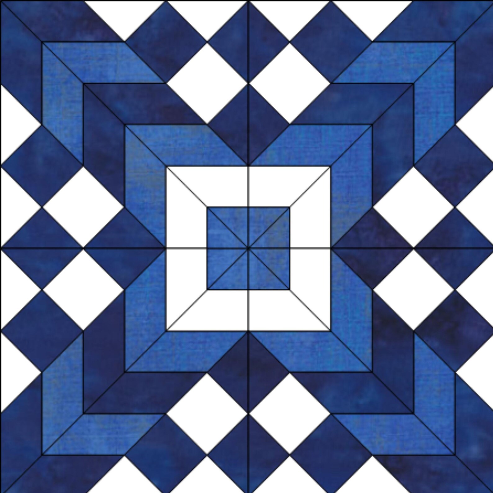 Diamond Feathers Quilt Block Pattern Digital Download Modern Patchwork ...
