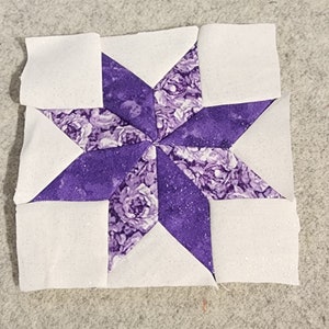 Eight Point Star Quilt Block Pattern Digital Download Modern Patchwork ...