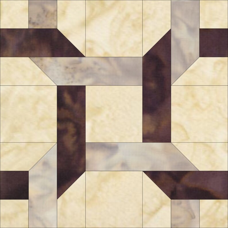 Twisted Block Ribbon Quilt Block Pattern Digital Download Modern ...