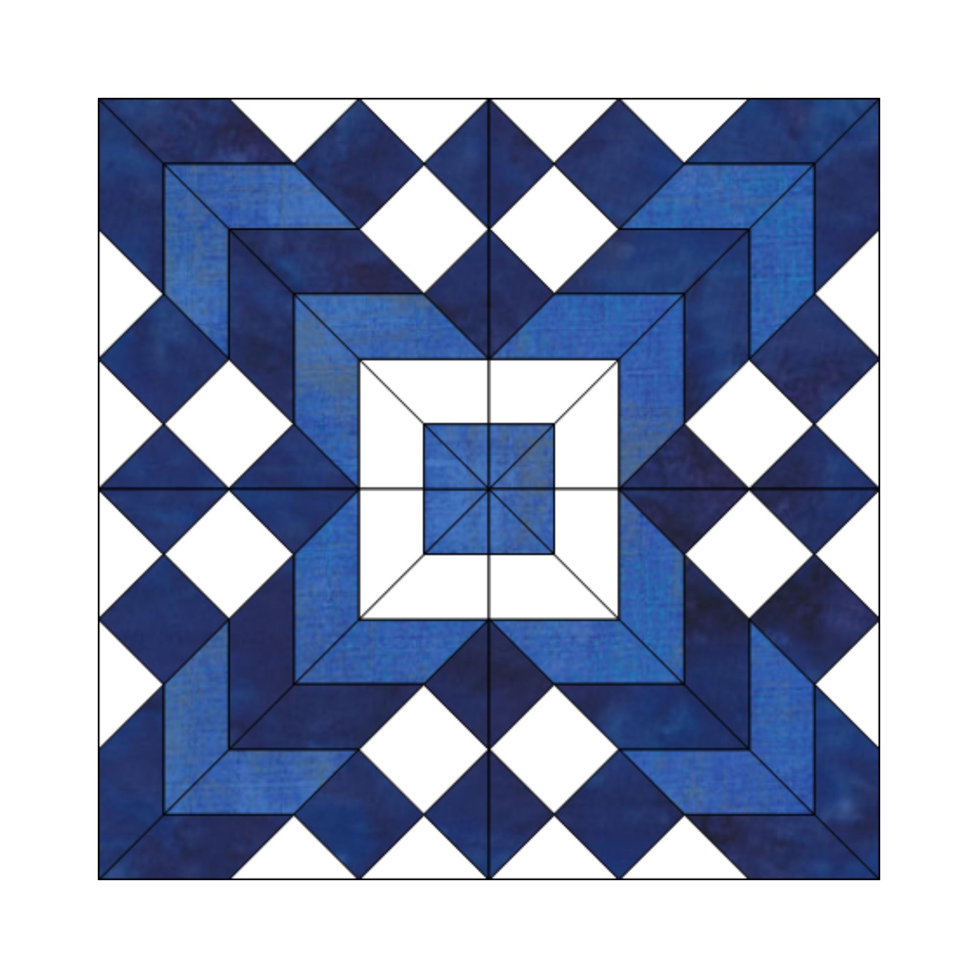 Diamond Feathers Quilt Block Pattern Digital Download Modern Patchwork ...