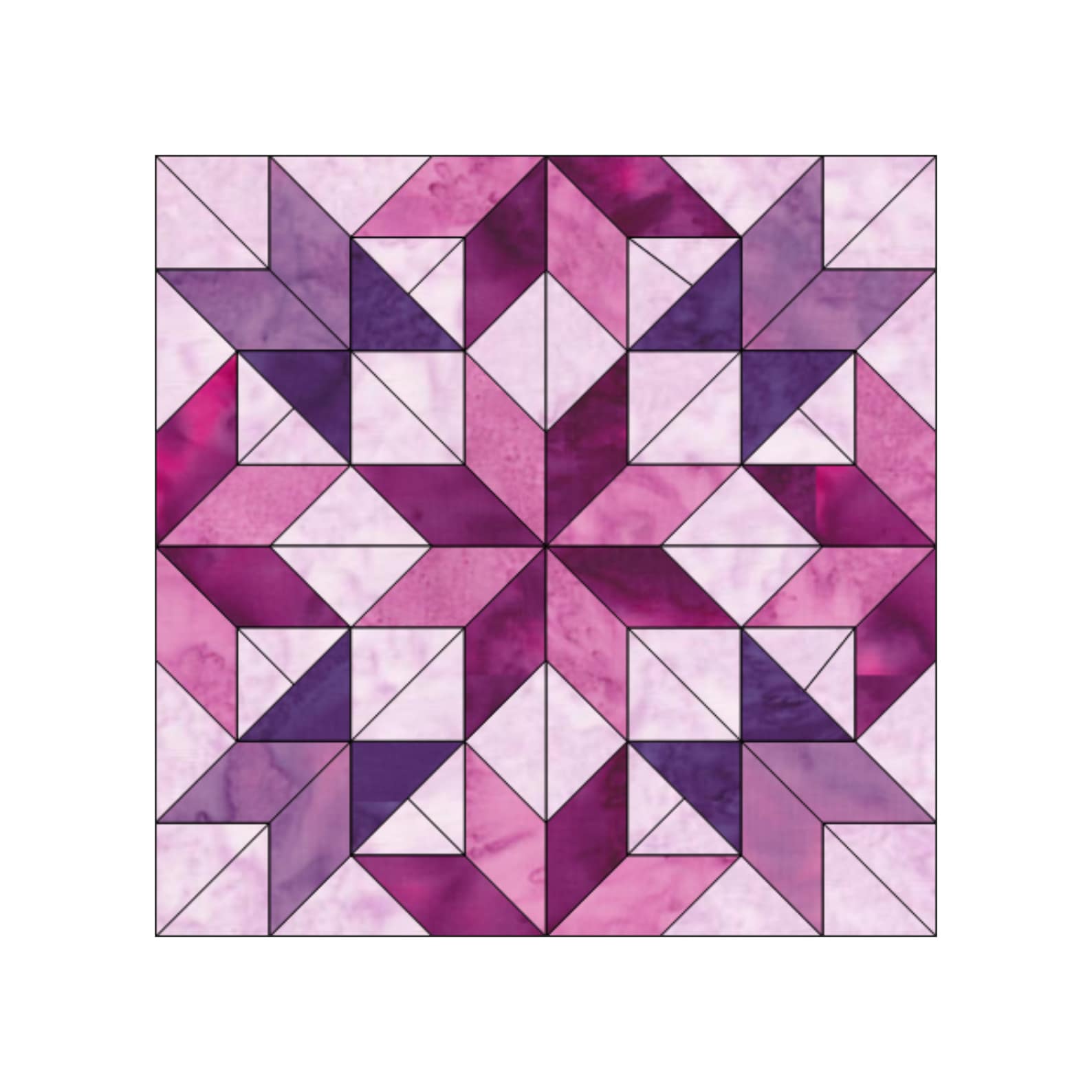 Starry Night Quilt Block Pattern: No Y Seams FPP (digital Download) - Etsy