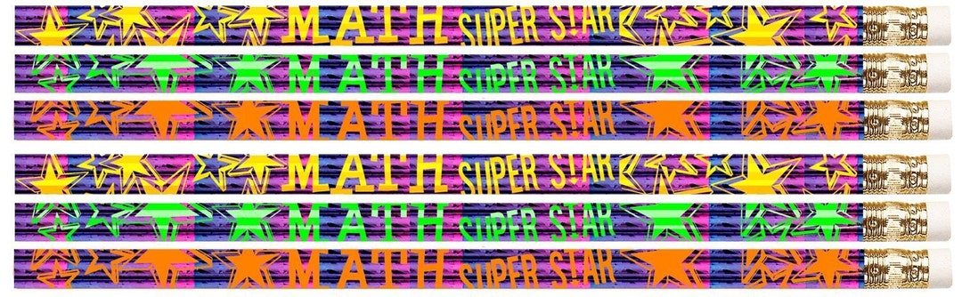 D2500 Math Super Star - 36 Mathematics Pencils, Soft Effective Eraser, Non Toxic, Latex Free ...
