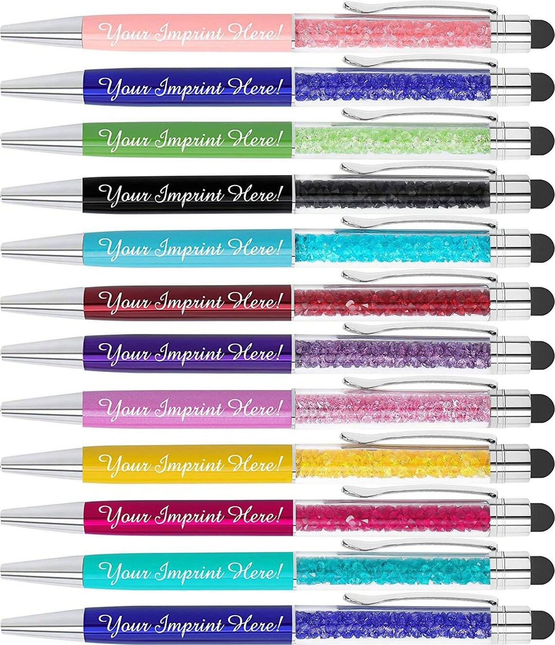 Personalized Crystal Pens With Stylus Metal Gem Pen Custom - Etsy