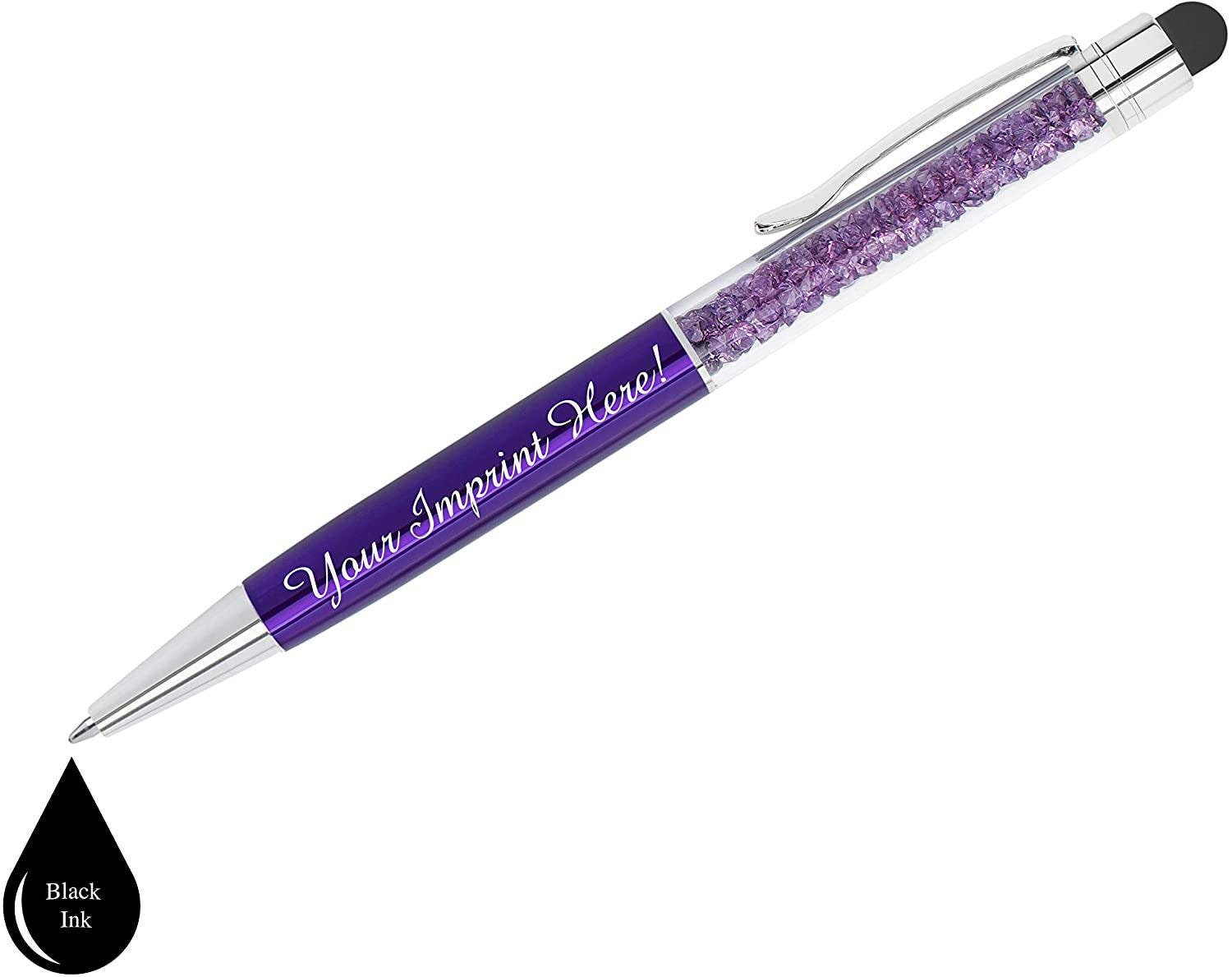 Personalized Crystal Pens With Stylus Metal Gem Pen Custom - Etsy