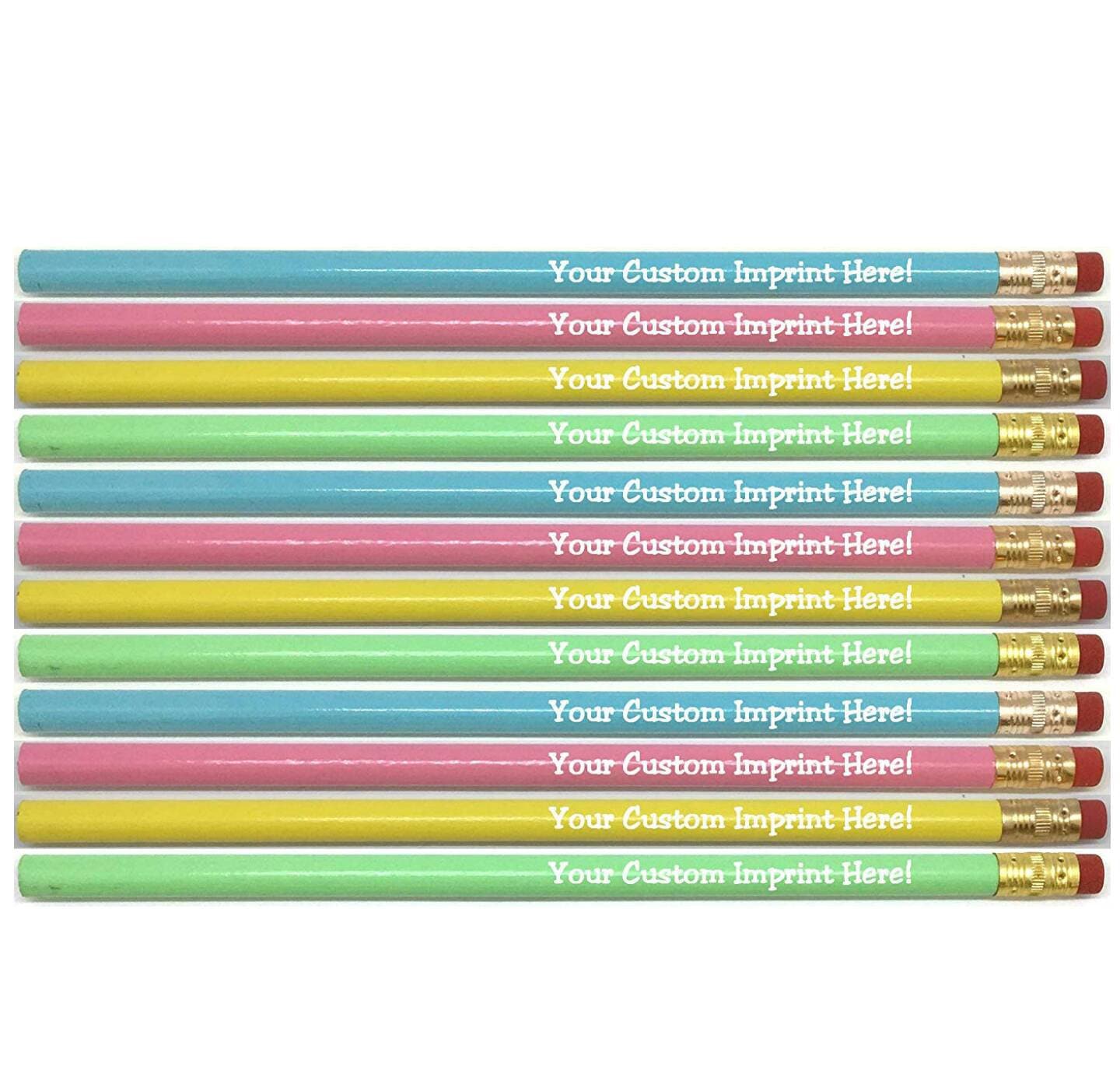 12 Round Custom Printed Personalized Pastel Pencils | Etsy