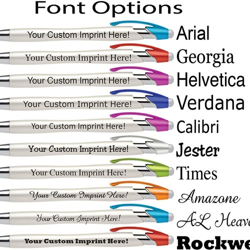 12 Cutey Custom Imprinted Pens Personalized. Printed Gift | Etsy