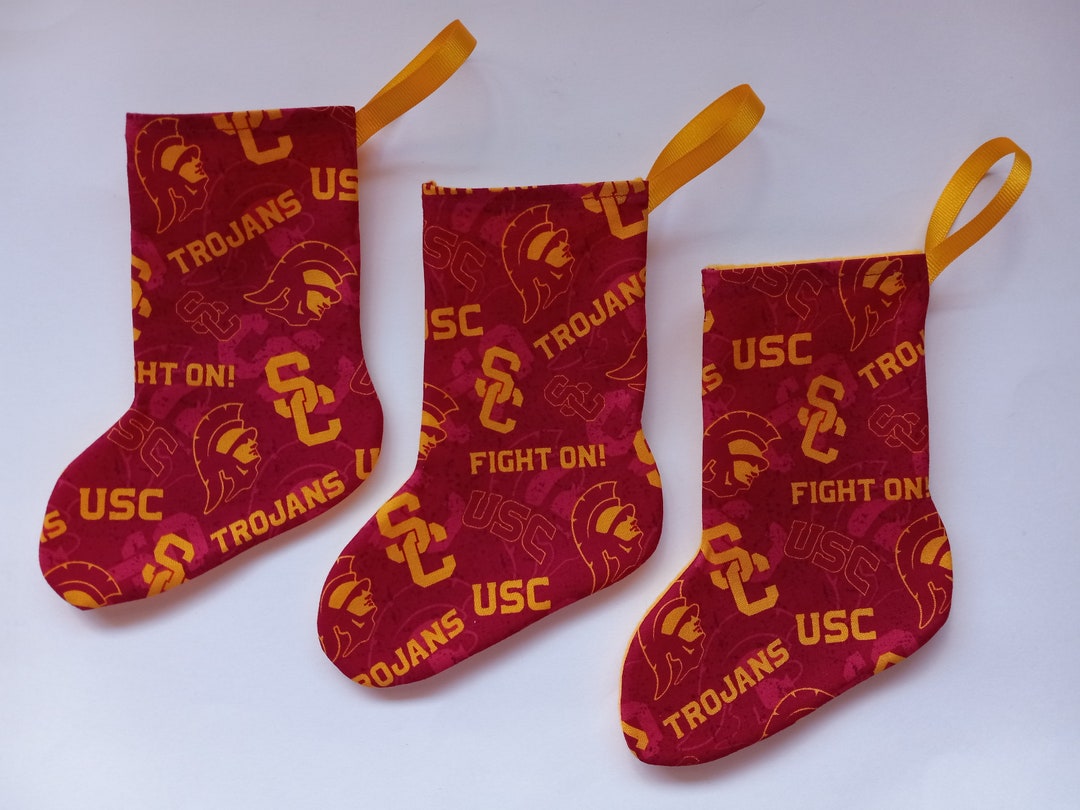 USC 3 Piece Small Stocking Set USC Xmas Decor Xmas - Etsy