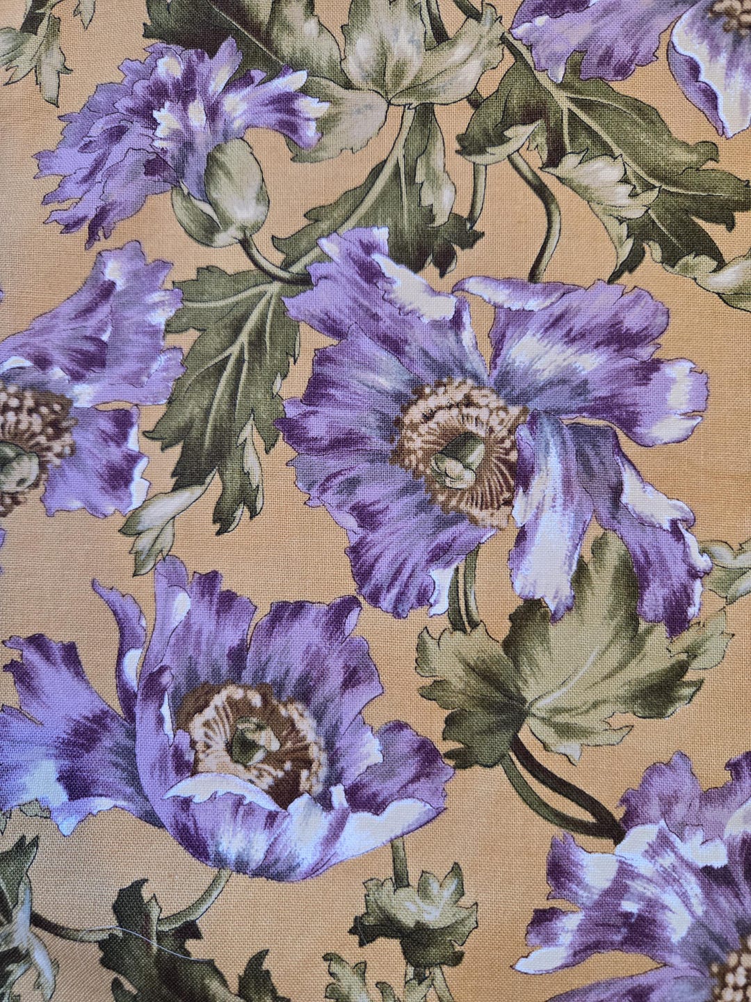 Nouvelle Poppy Fabric Michael Miller Quilting Purple Poppy - Etsy