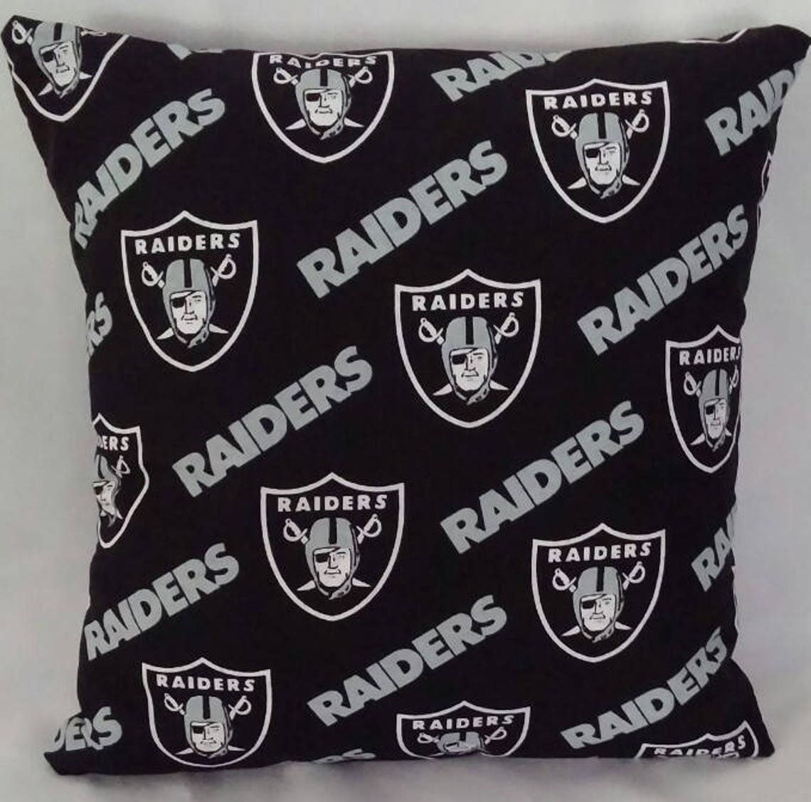 Raiders 14X14 Pillow Cover Football Pillow Sports Pillow | Etsy
