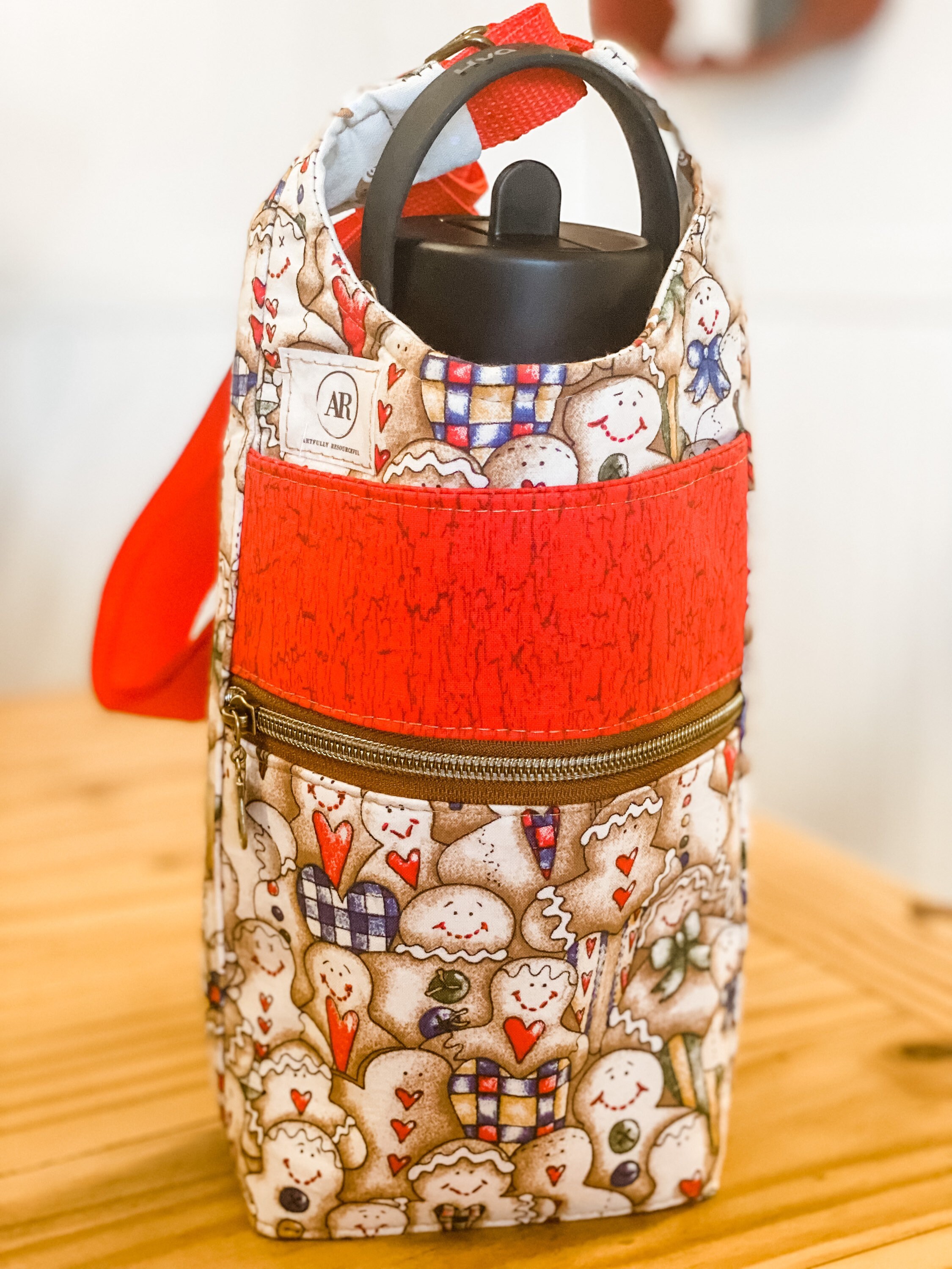 Gingerbread People Water Bottle Carrier - Etsy