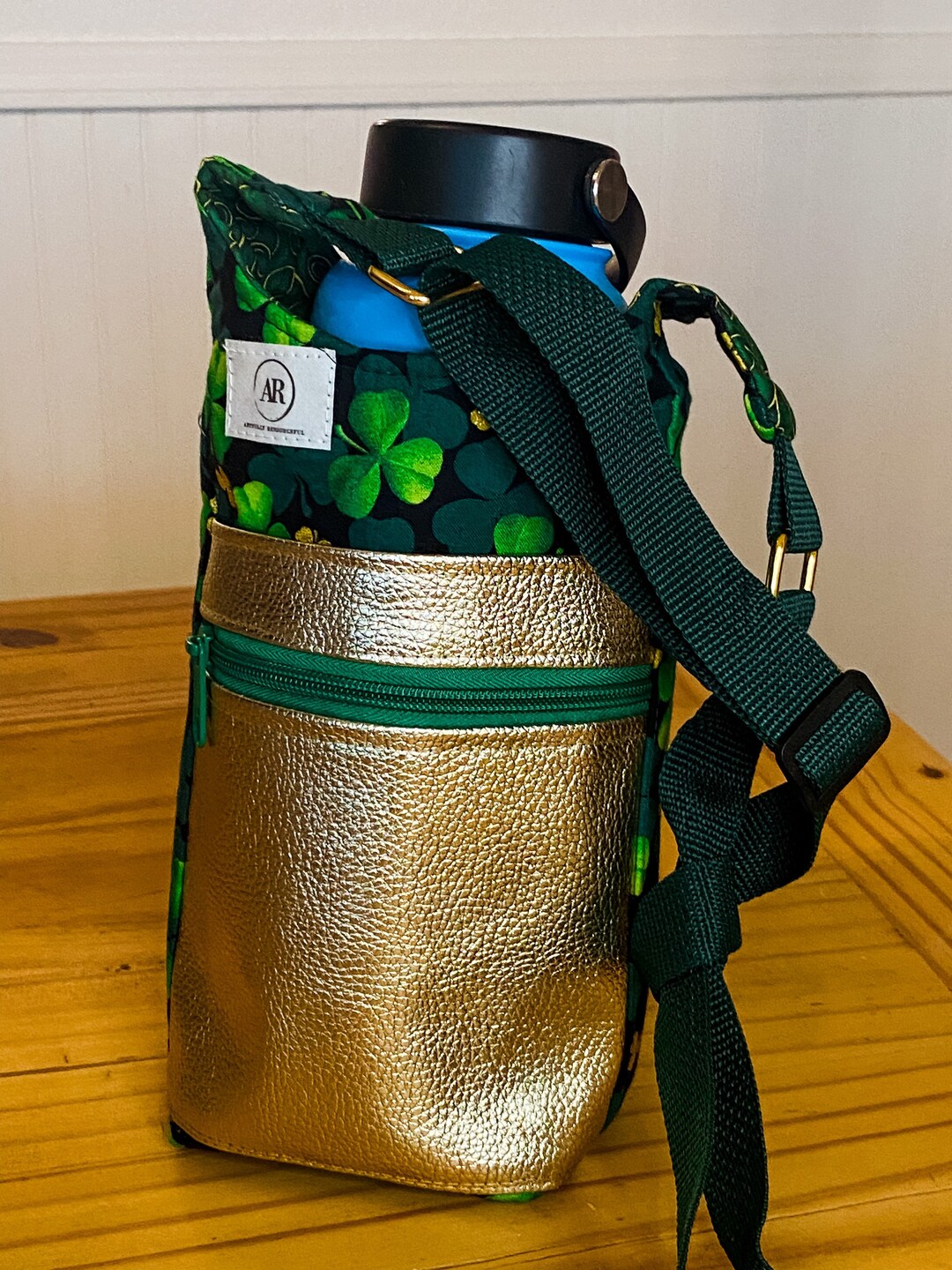 St Pats Shamrock Lucky Water Bottle Carrier - Etsy