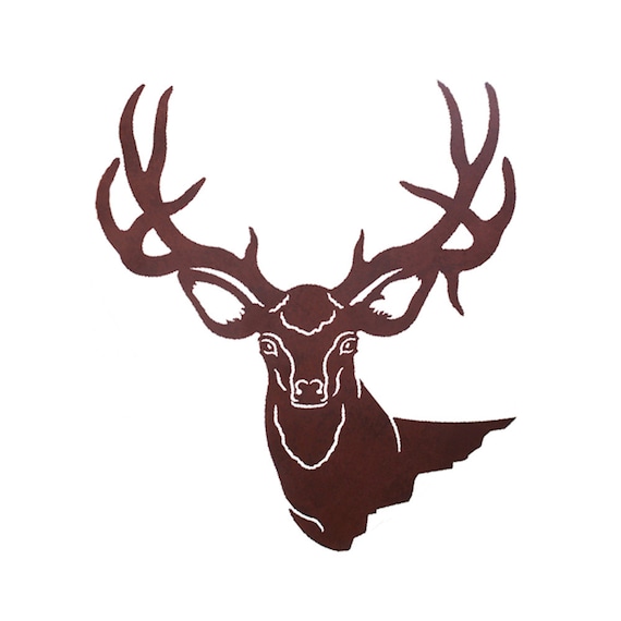 Deer Head Plasma Cut Wall Art Mural - Etsy