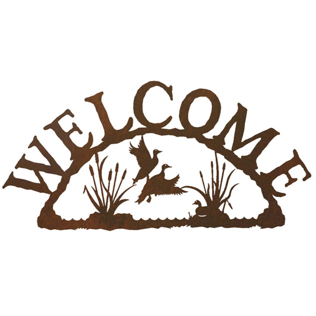 Ducks in Cattailsteel Welcome Sign - Etsy