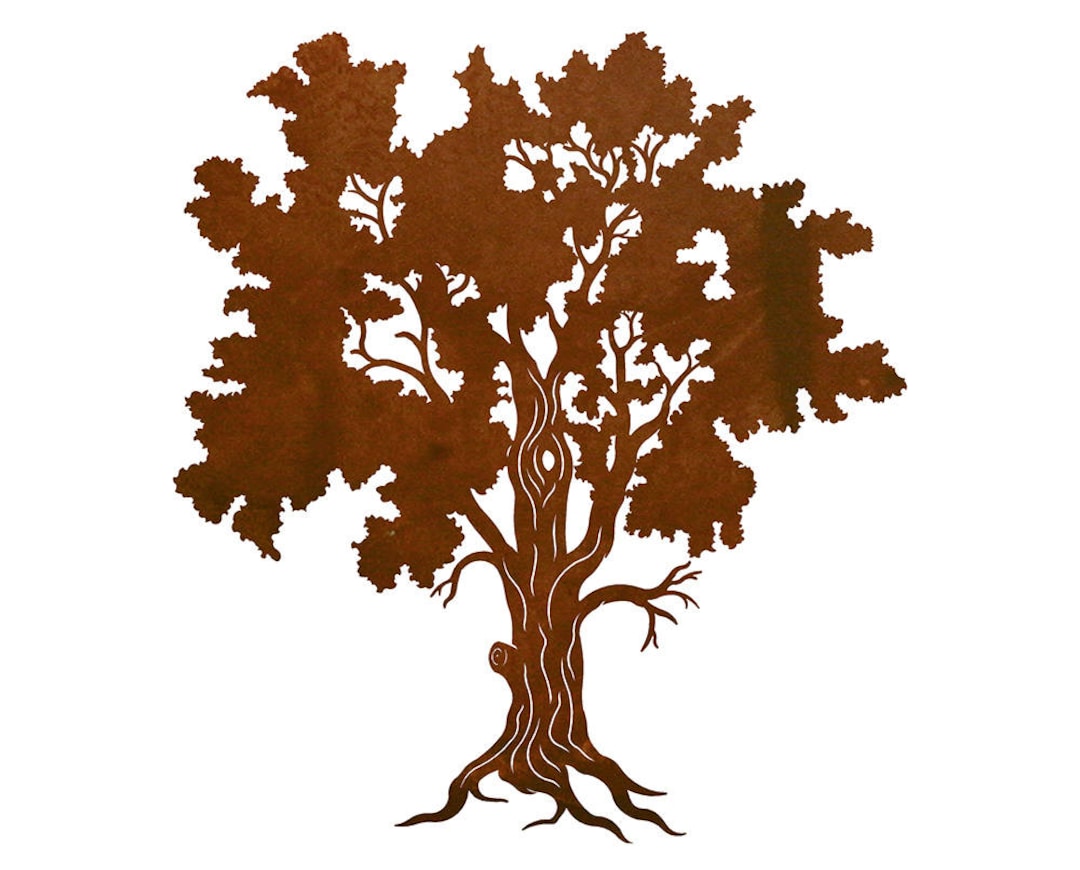 Oak Tree Plasma Cut Wall Art Mural - Etsy