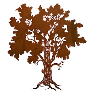 Oak Tree Plasma Cut Wall Art Mural - Etsy