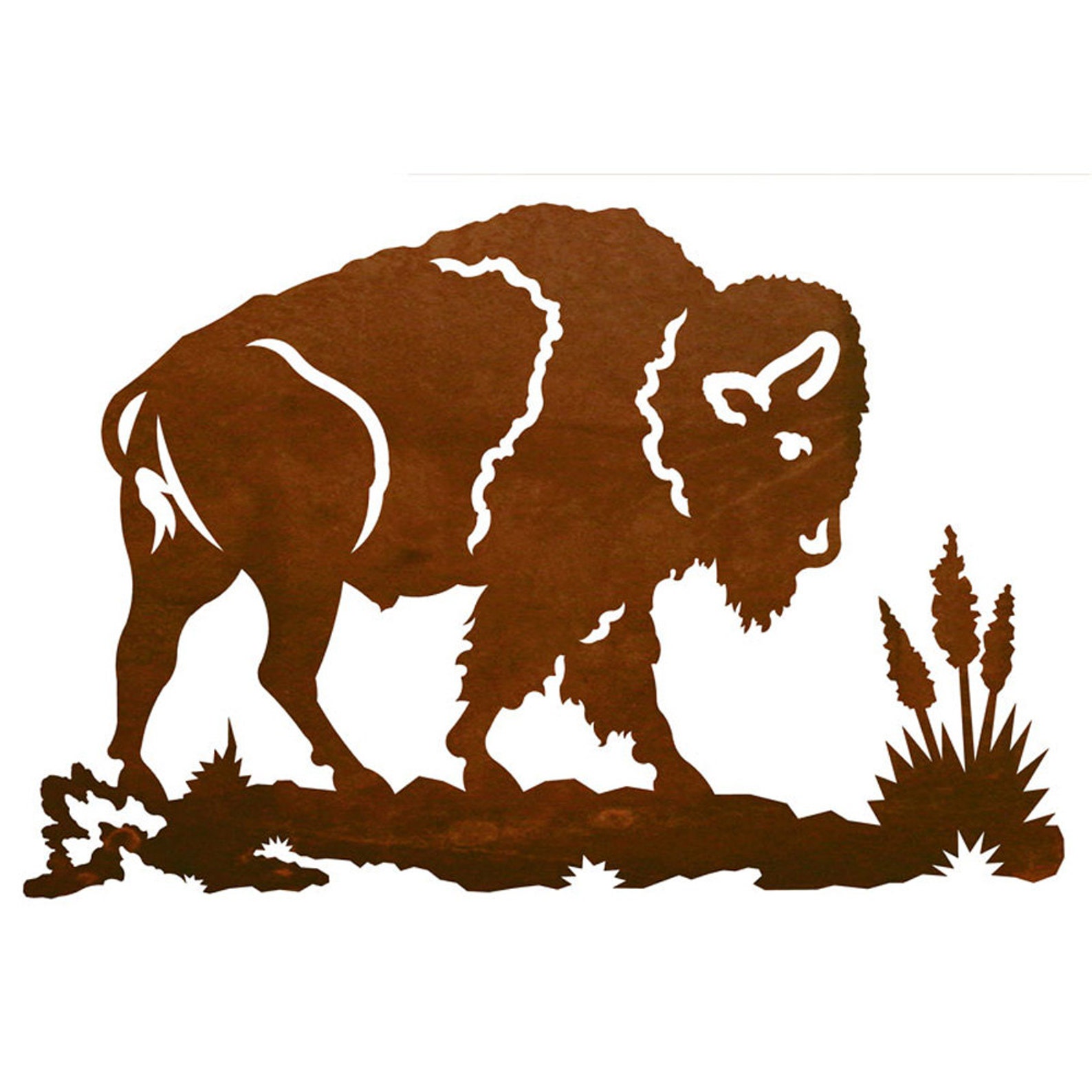 Buffalo/bison Plasma Cut Wall Art Mural - Etsy