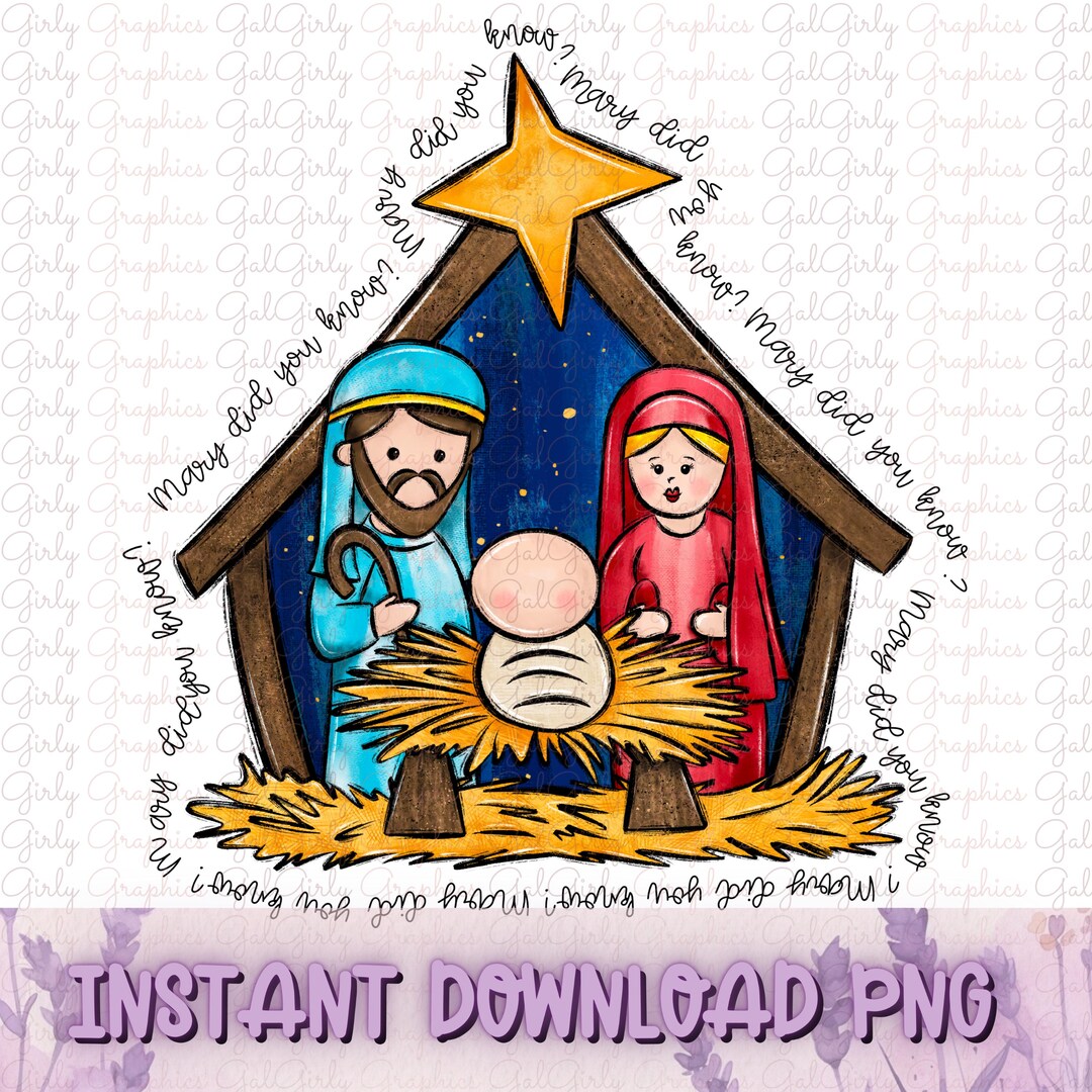 Mary Did You Know - Nativity Scene - Mary, Joseph & Baby Jesus ...