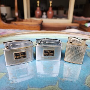 Set of 3 Vintage 1940's Art Deco Lighters Evans Baron Lighter Pair of ...