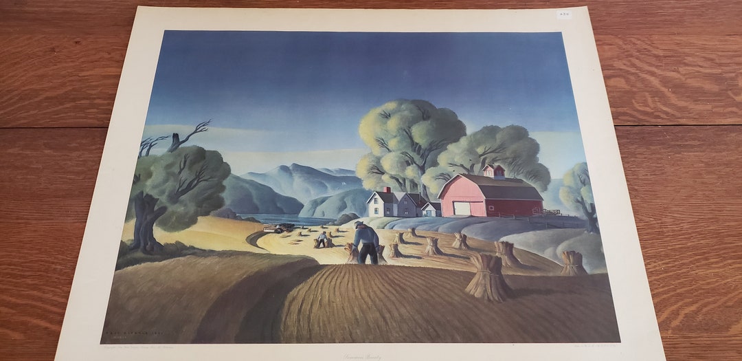 Vintage 1950's Dale Nichols Lithograph "summer's Bounty" Listed ...