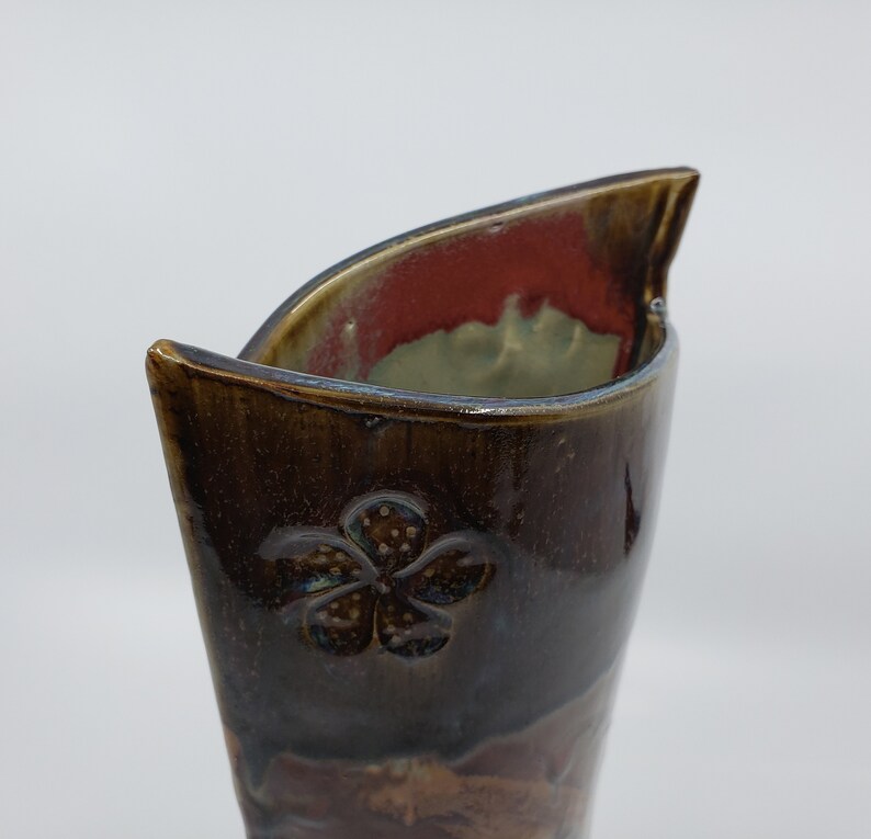 Vintage Ovoid Art Pottery Vase 12t Beautifully Layered - Etsy