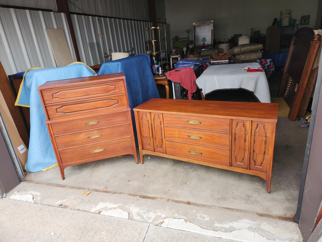 Pair (both Included) Vintage 1960's Kent Coffey Walnut Dressers Mid ...
