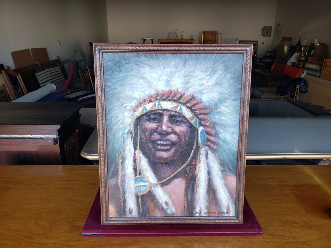 Vintage 1970's Joe Waano-gano Original Oil Painting Mid - Etsy