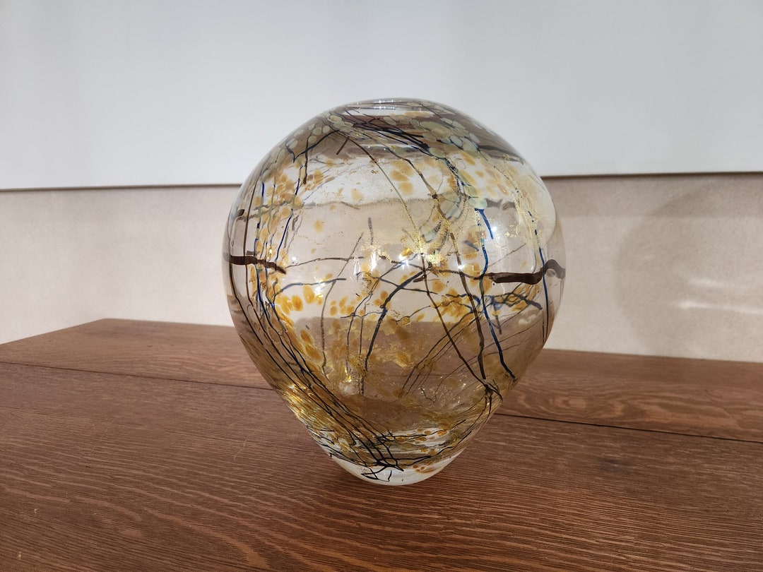 Vintage Tim Lazer XL Studio Glass Vase Well Known California Artist ...