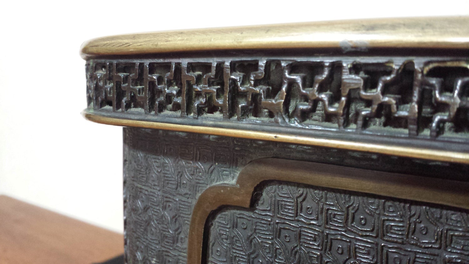 Antique Coal Scuttle Dragon & Phoenix Chinoiserie Beautifully Sculpted ...