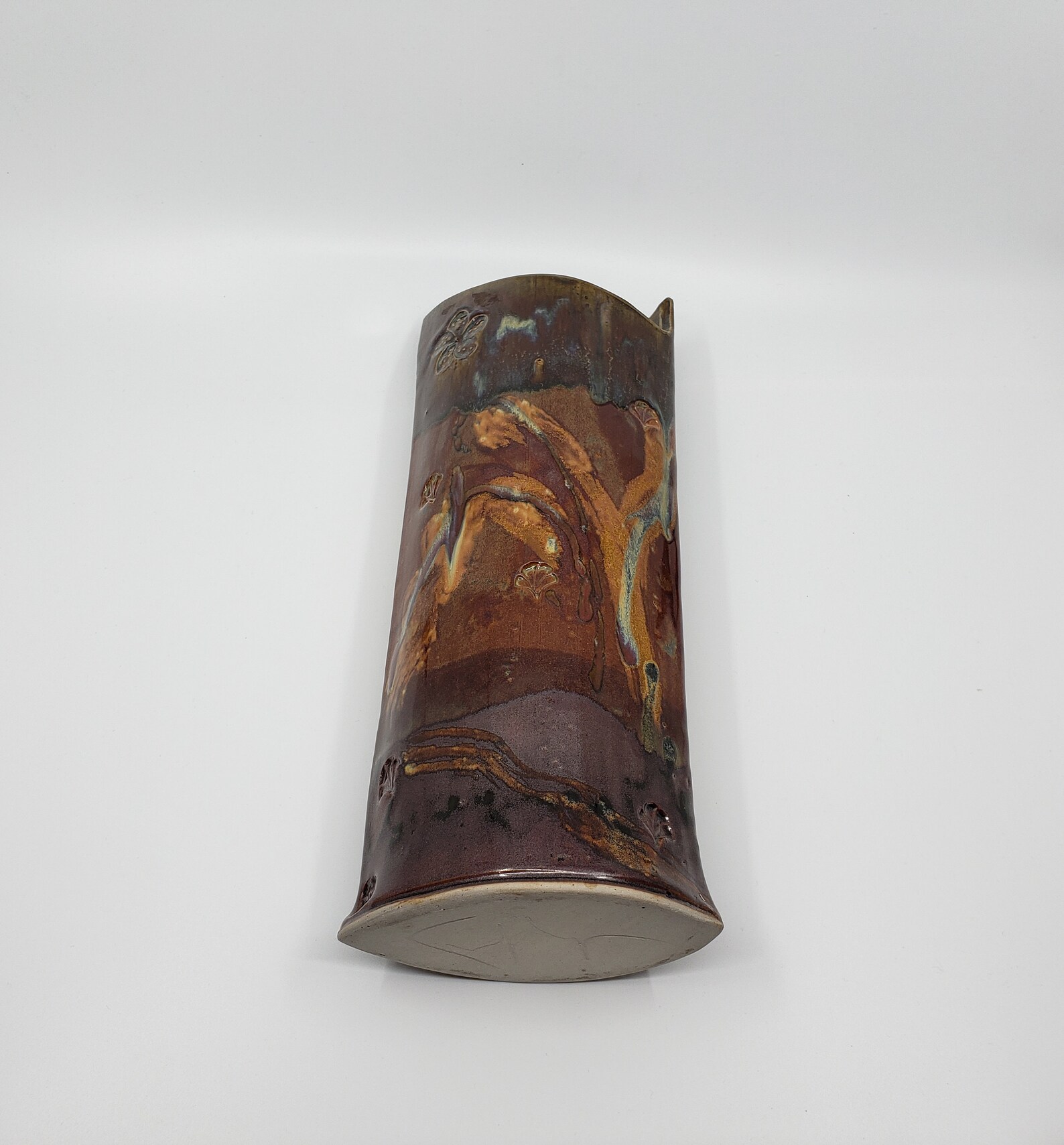 Vintage Ovoid Art Pottery Vase 12t Beautifully Layered - Etsy