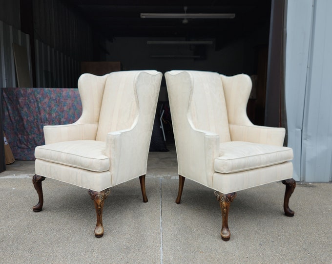 Pair (both Included) Vintage Hickory Chair Company Wingback Chairs ...