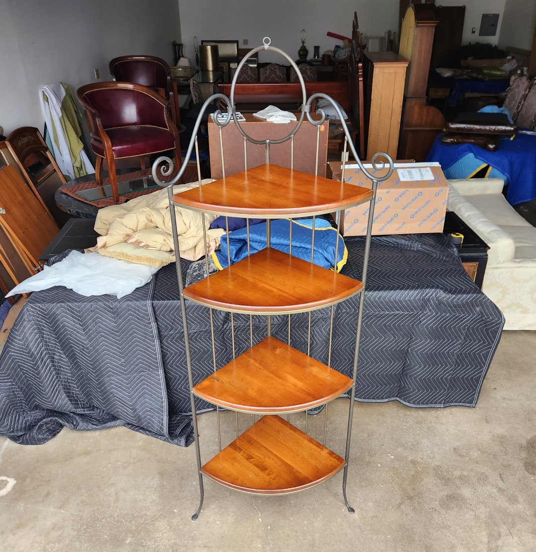 Charleston Forge Handmade Iron & Maple Corner Shelving Made in USA ...